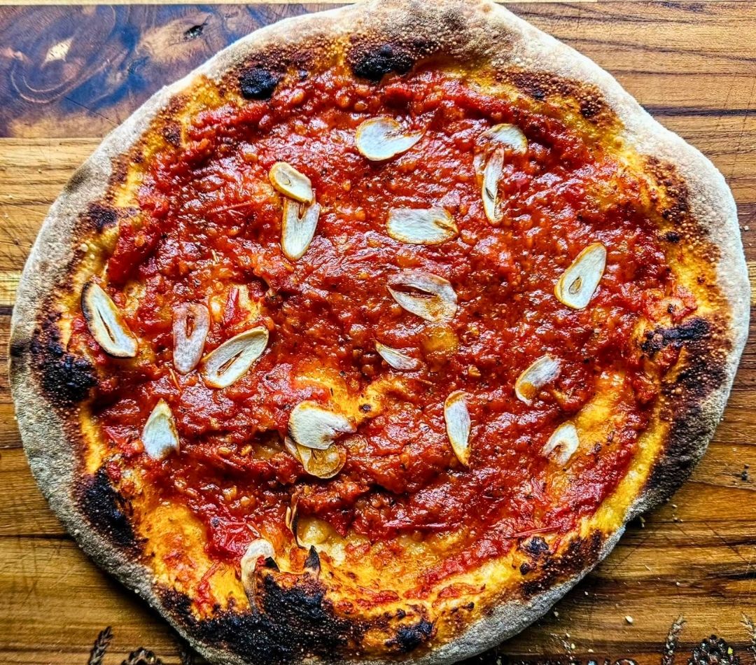 Authentic Artisan Pizza Crust 🍕 | Long-Ferment Dough with Fresh Tomato ...
