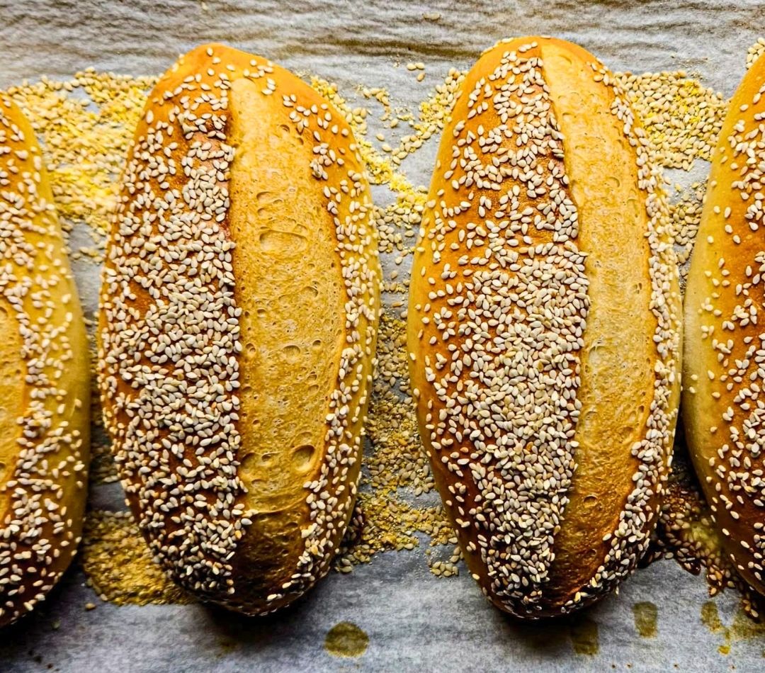 Soft & Fluffy Vegan-Friendly Sesame Hoagie Rolls 🥖 | Homemade, No Eggs ...
