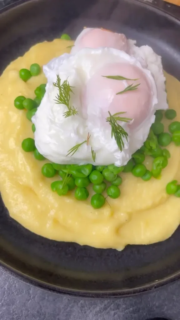Creamy Parmesan Polenta with Peas and Poached Eggs – Comfort Food Made ...
